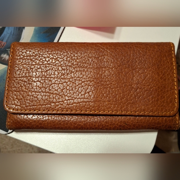 Rolfs | Bags | Rolfs Brown Pebbled Leather Wallet | Poshmark